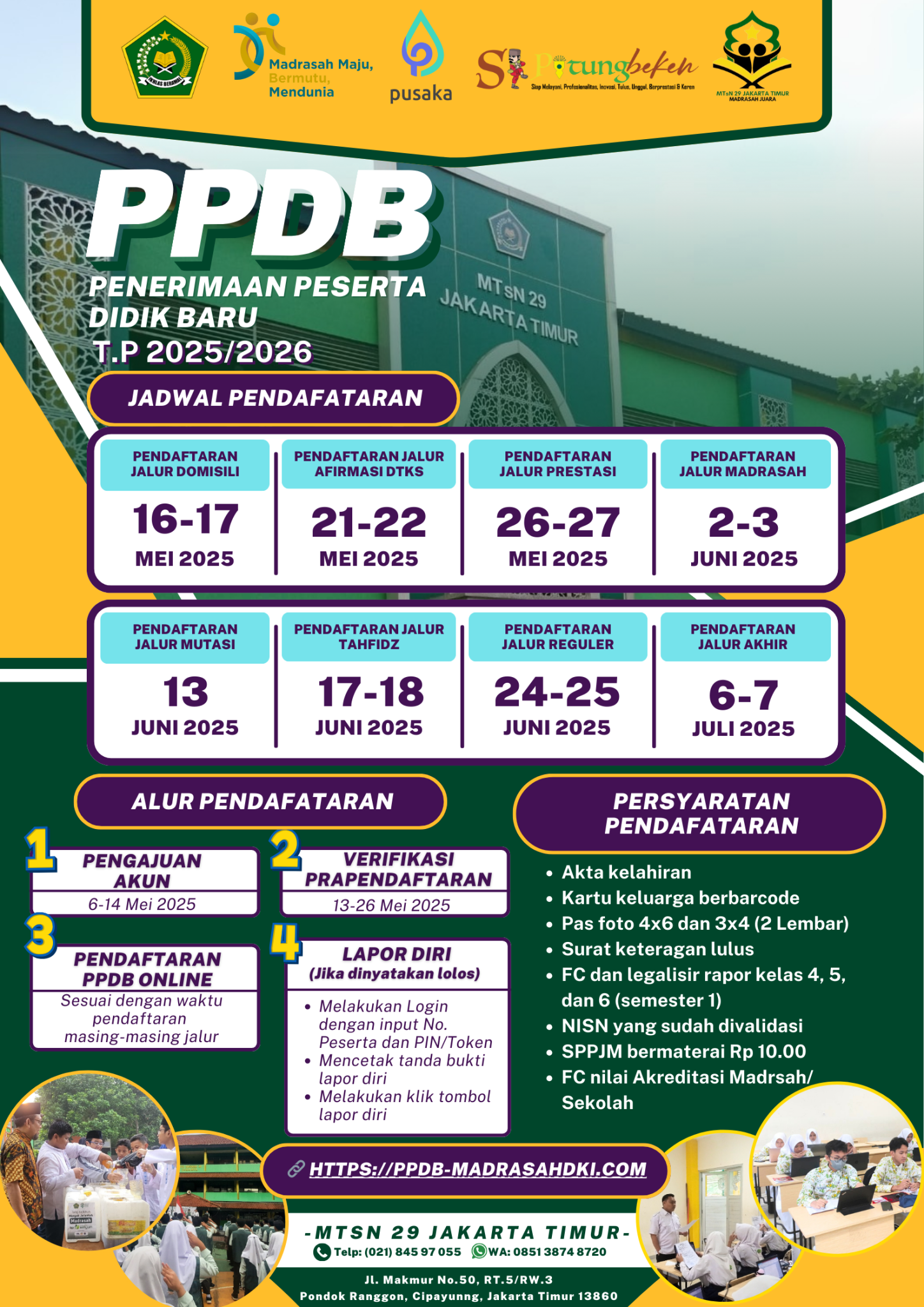 INFORMASI PPDB - MTs N 29 Jakarta
